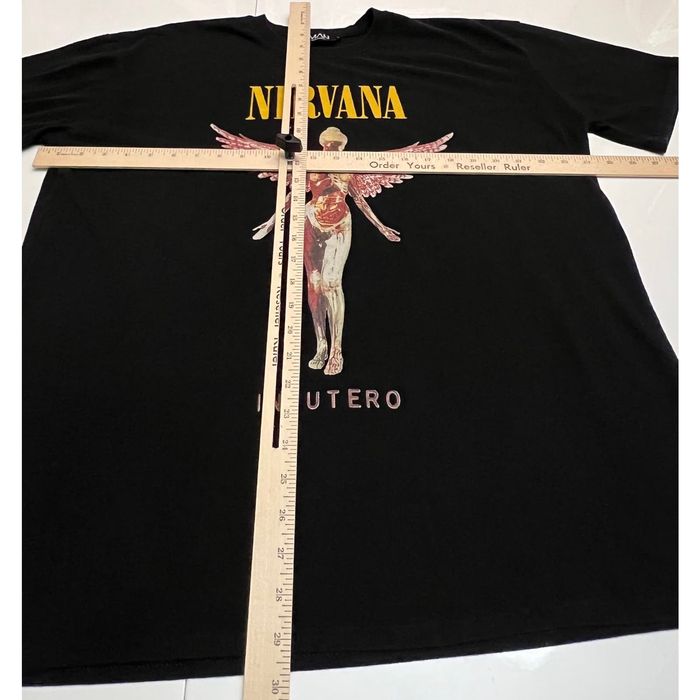 Nirvana Nirvana In Utero Album Cover Band Black Shirt | Grailed