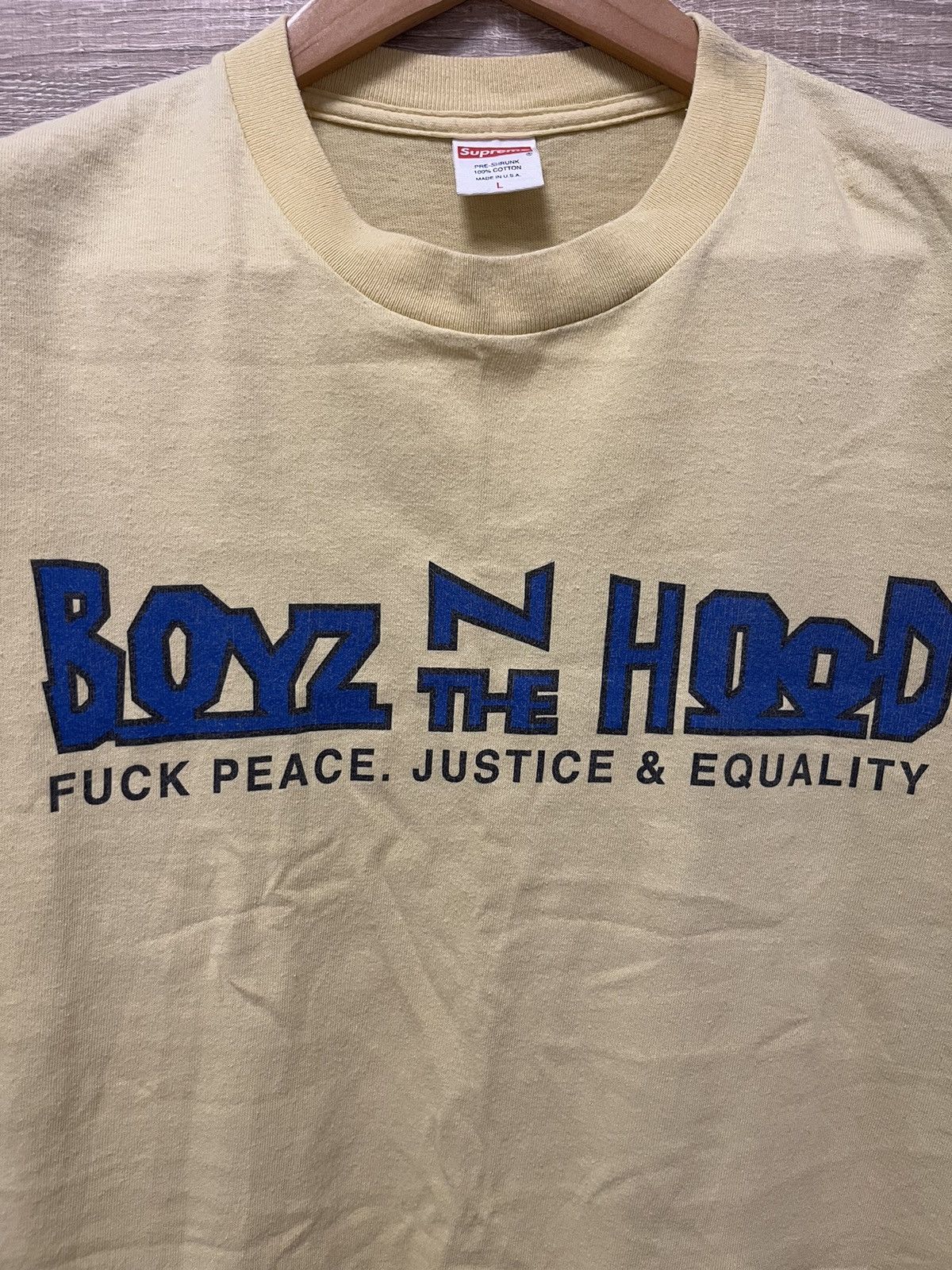 Supreme SUPREME 2000s BOYZ N THE HOOD TEE IN YELLOW | Grailed