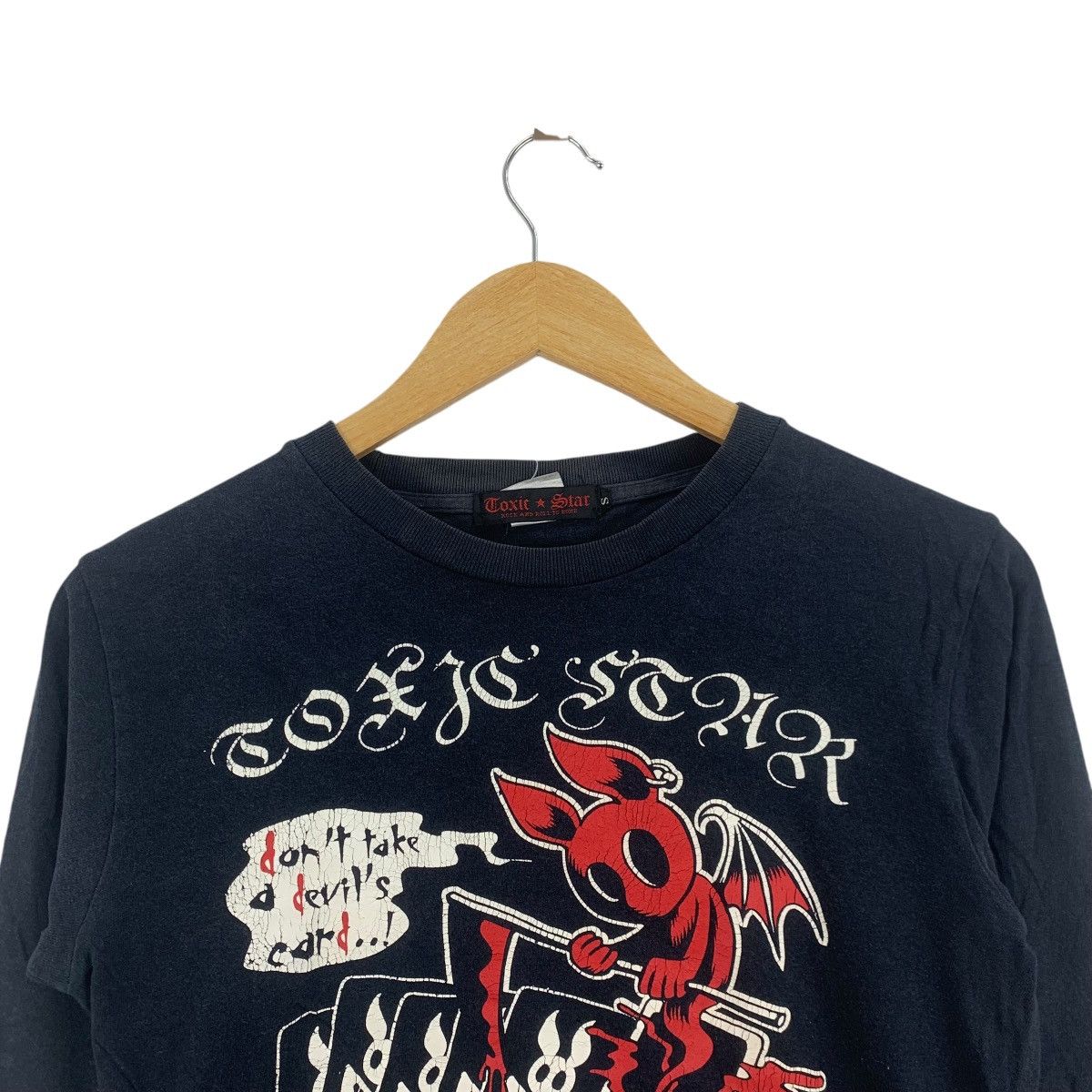 Vintage TOXIC STAR DEVIL CARD Rock Roll To Bone Tee Shirt Top | Grailed