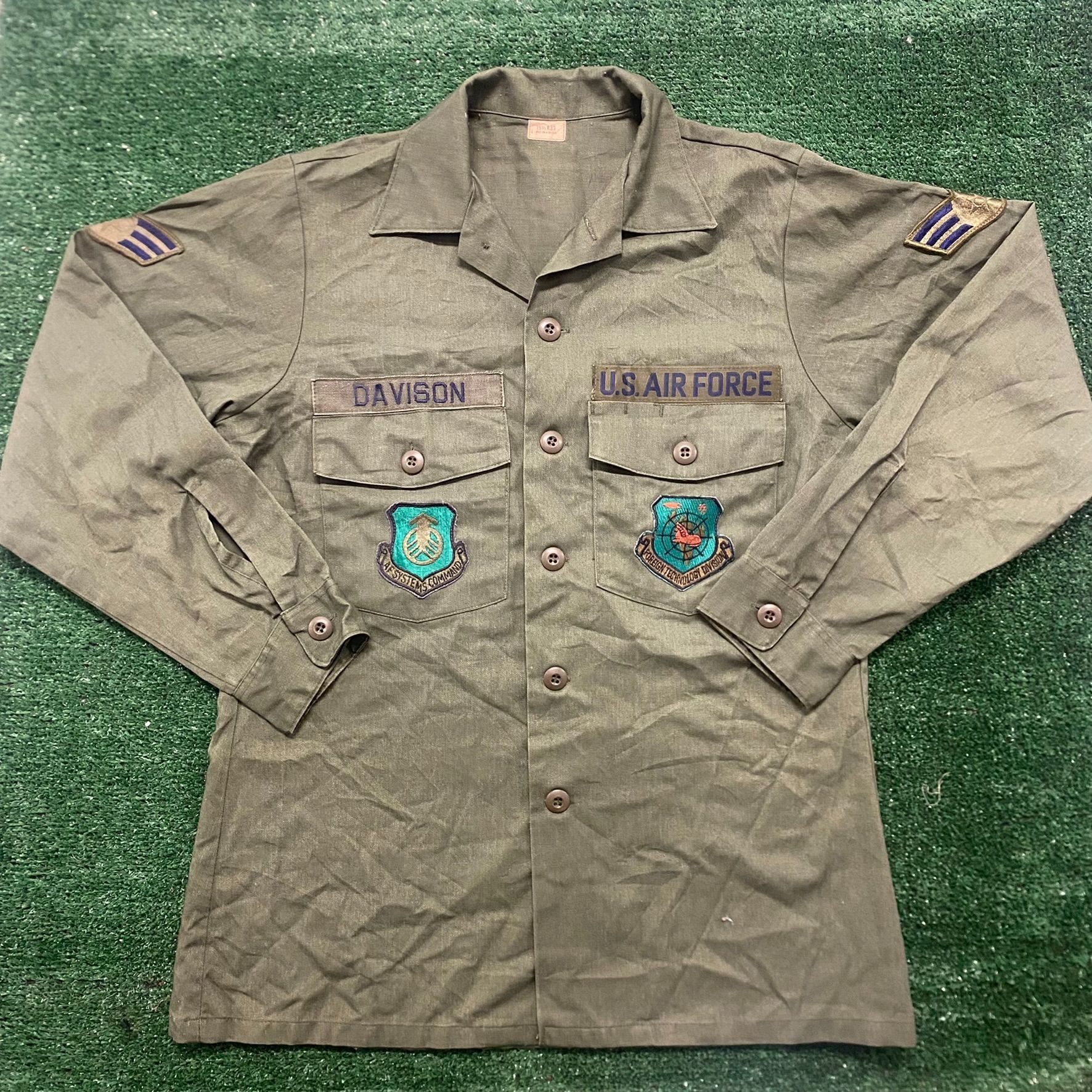 Vintage Vintage 90s US Air Force USAF Military Uniform Field Shirt ...