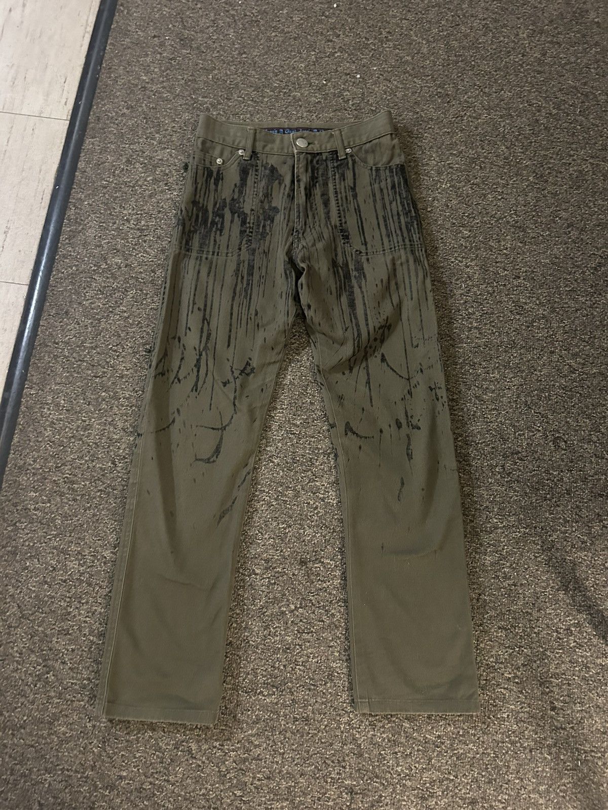 Jean Paul Gaultier AW98 JPG Blood Splatter Jeans | Grailed