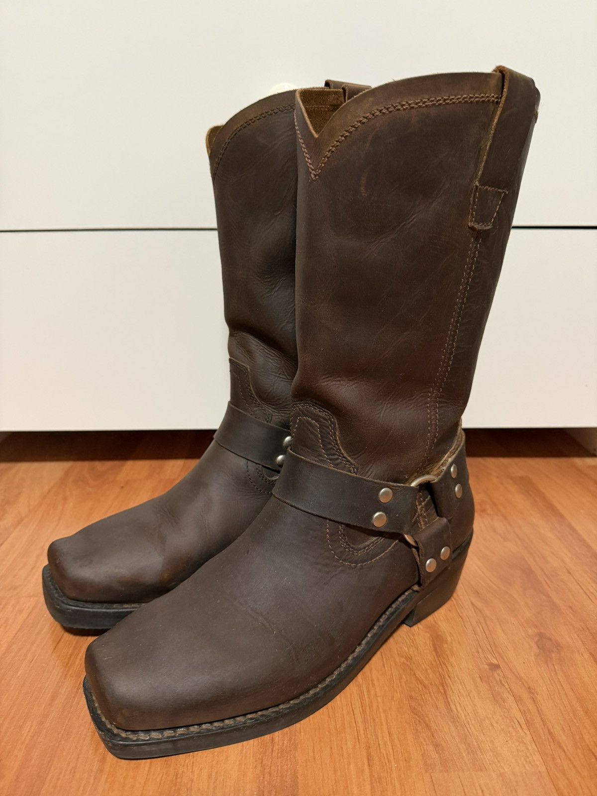 Cody James Cody James Brown Leather Harness Boots | Grailed