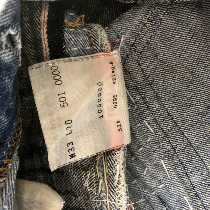 Vintage Vintage Levis 501 Single R Selvedge Bandana Boro Custom Made