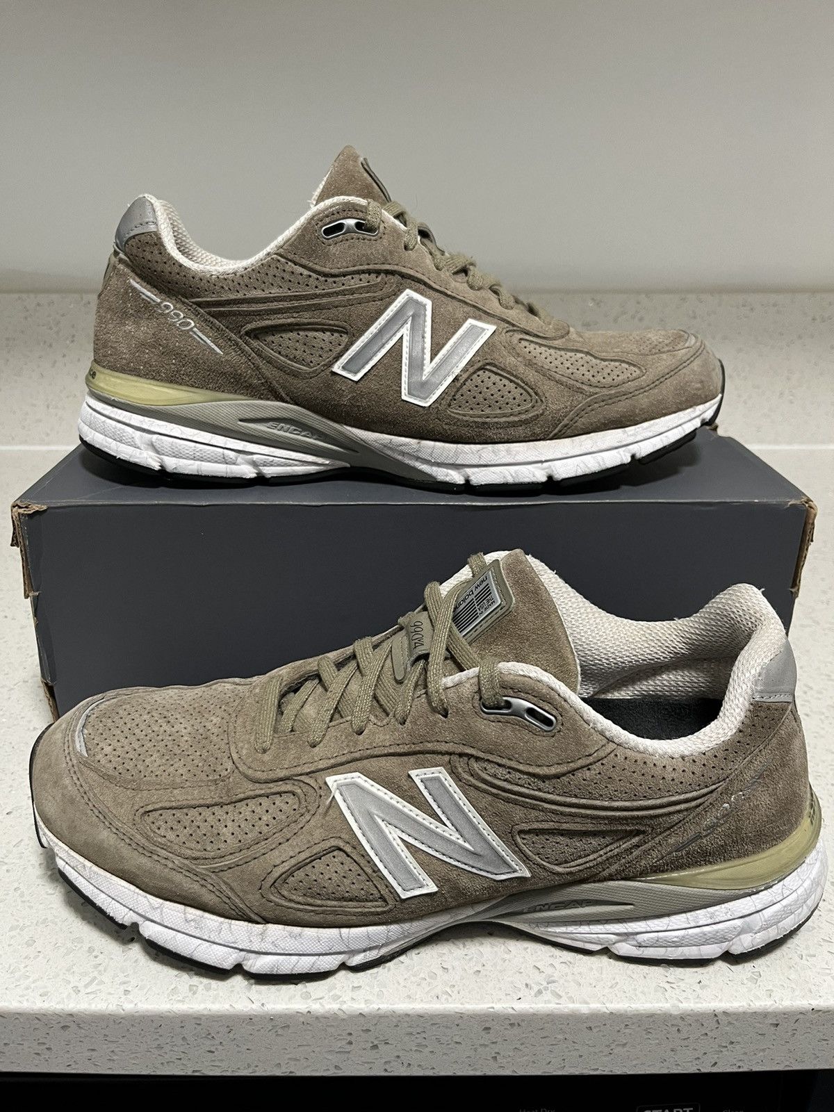 New Balance New Balance M990CG4 Men's 990 V4 Cargo Green Suede Size 11 ...