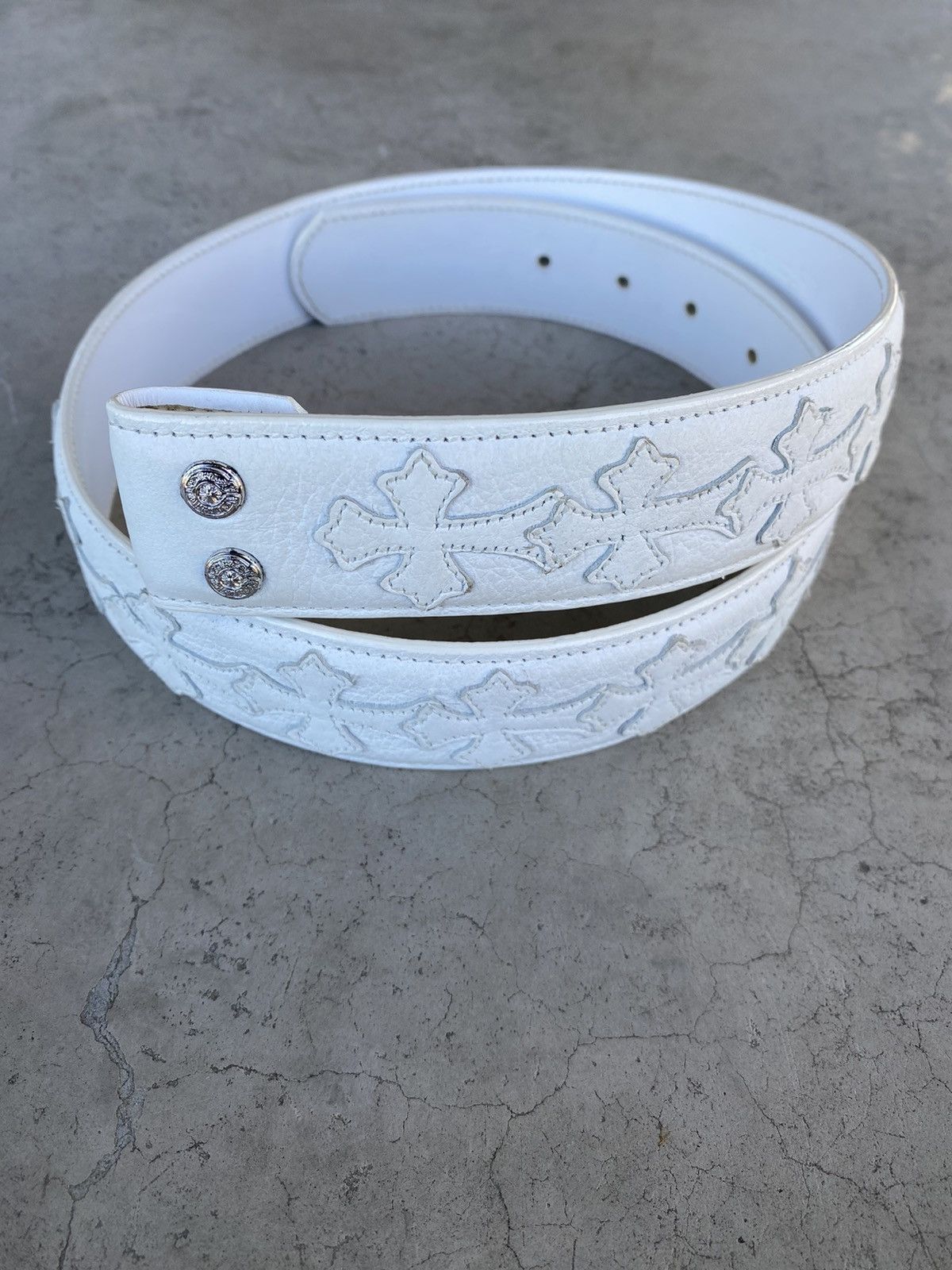 Chrome Hearts Chrome Hearts Cross Patch Destroyer Leather Belt | Grailed