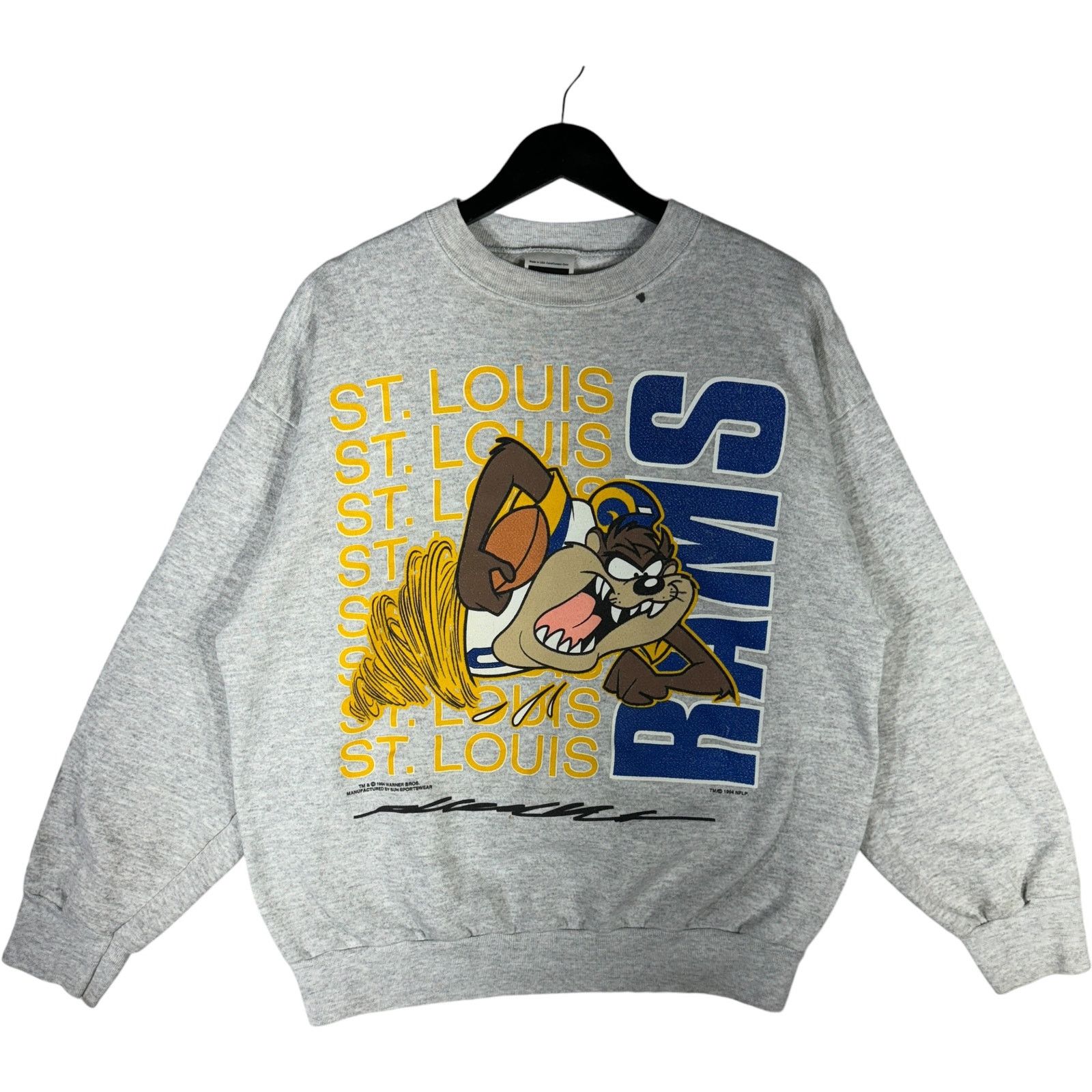 Tultex Vintage Taz St. Louis Rams Crewneck | Grailed