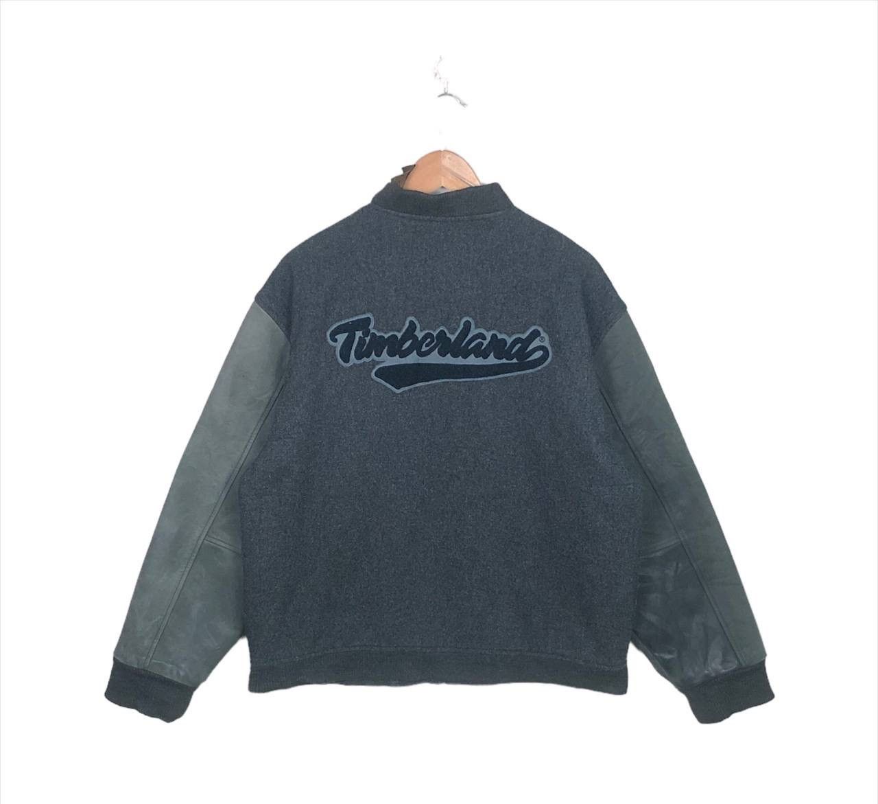 Streetwear × Timberland Vintage 90s Timberland Wool Leather Varsity ...