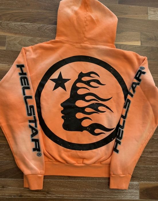 HELLSTAR Fire Orange Hellstar hoodie 10 | Grailed