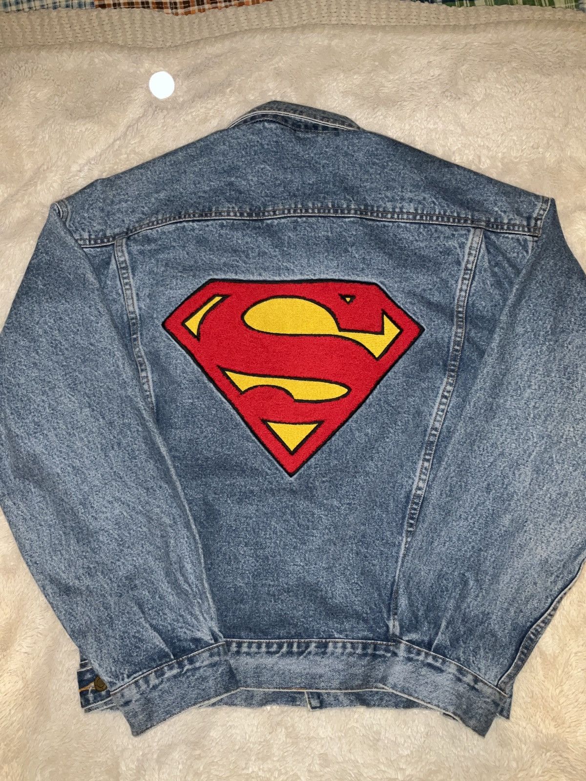 DC Comics Vintage 90’s DC Comics Superman denim jacket | Grailed