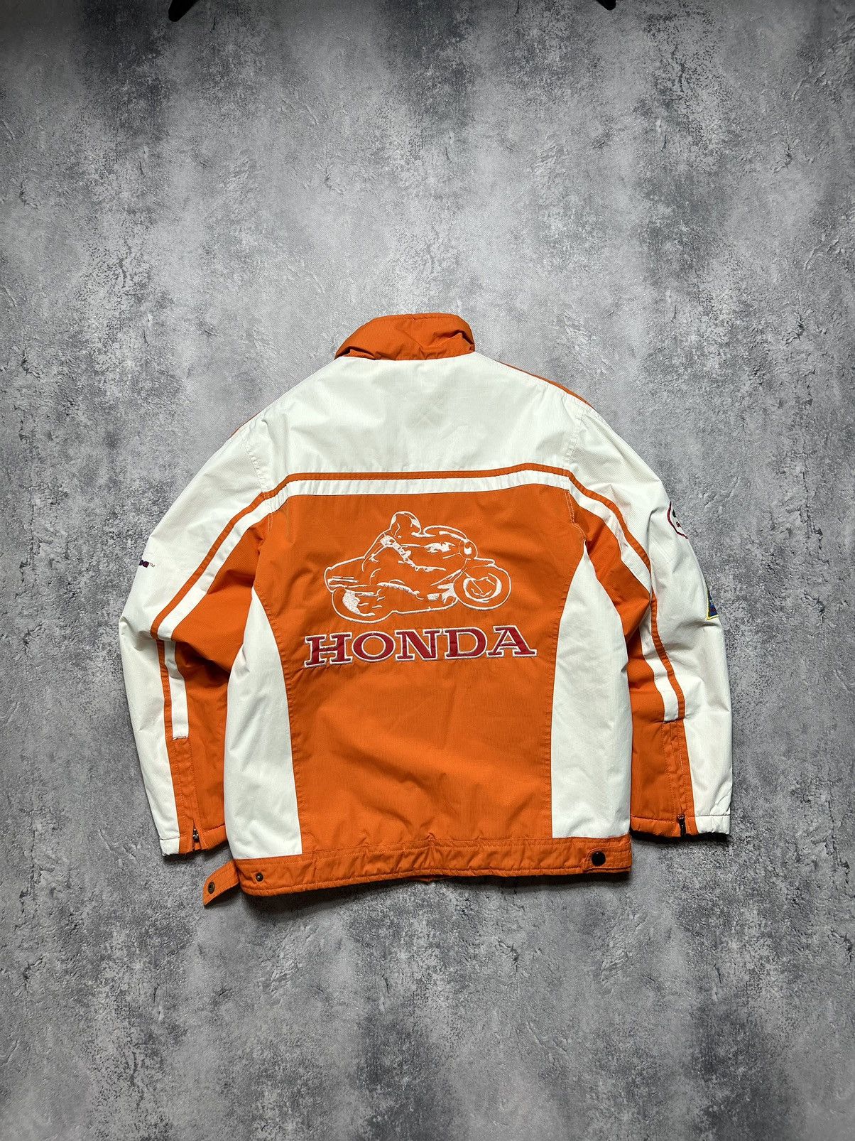 Vintage Vintage Honda Racing Jacket Orange Big Logo | Grailed
