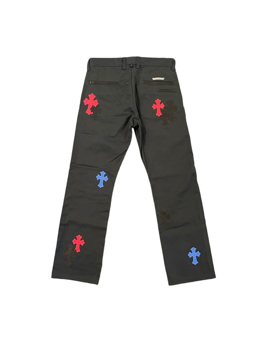 Chrome Hearts Blue Red Black Cross Patch Chino Pants | Grailed