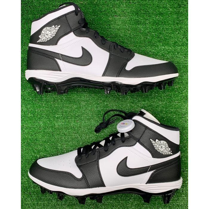 Jordan Brand Air Jordan 1 Mid Football Cleat Panda FJ6805-100 Sz 12.5 ...