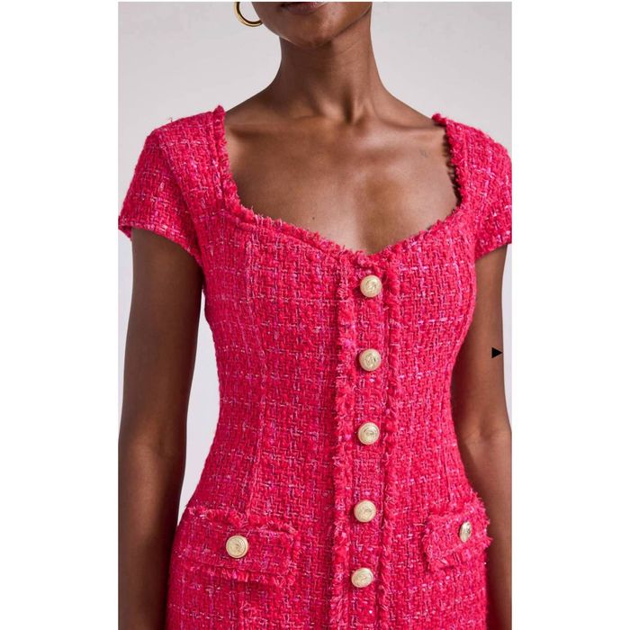Generation Love GENERATION LOVE Quincy Tweed Dress In Hot Pink | Grailed