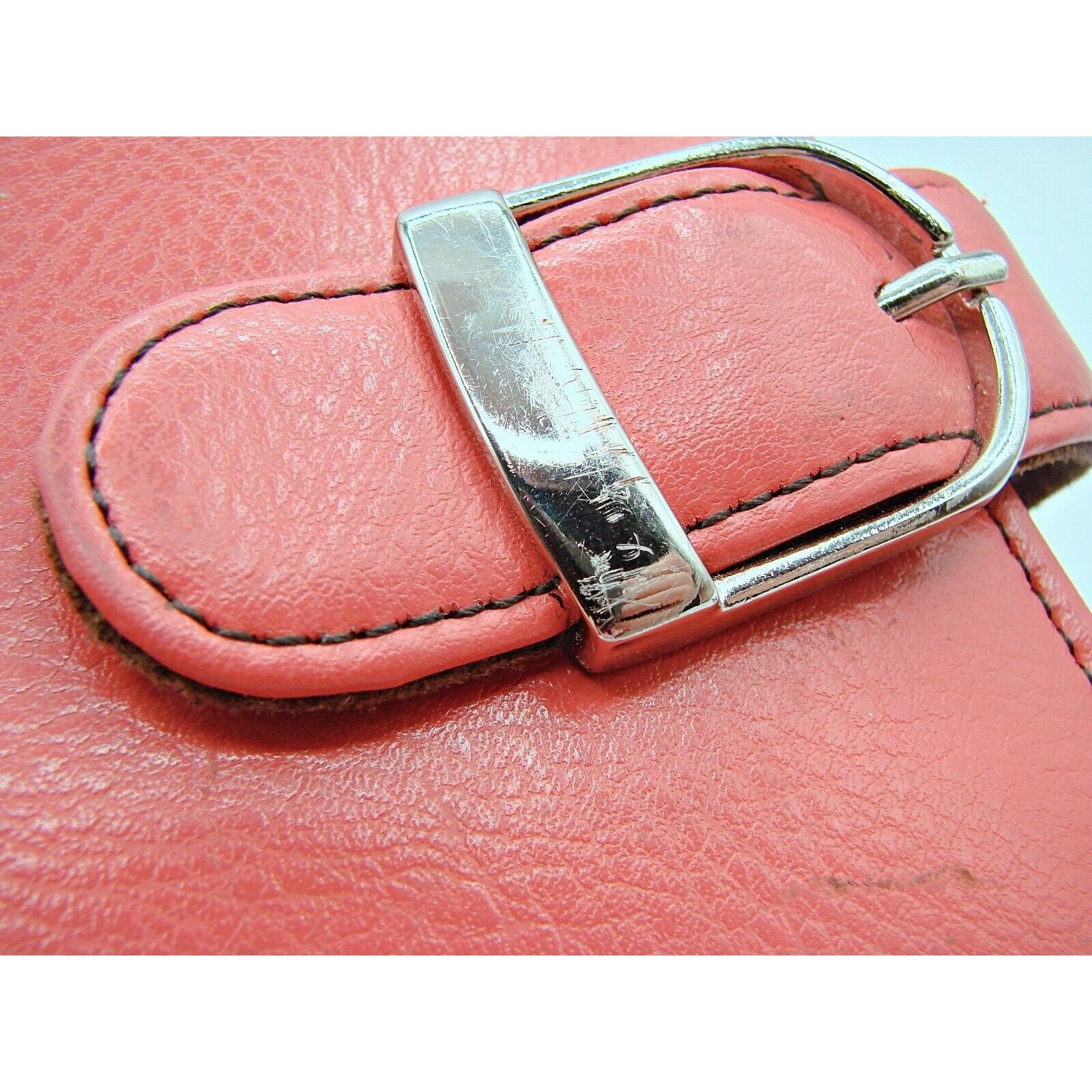 Vintage Day Timer Bright Pink Leather Planner Organizer 6 Ring Snap ...