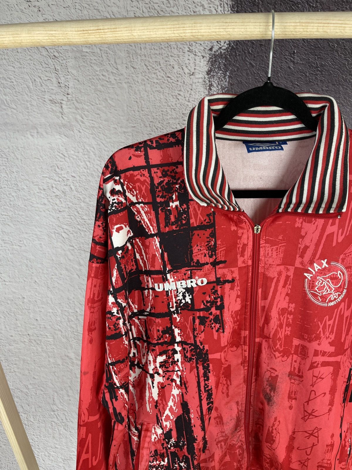 Soccer Jersey × Umbro × Vintage Umbro FC Ajax vintage 90s allover print ...
