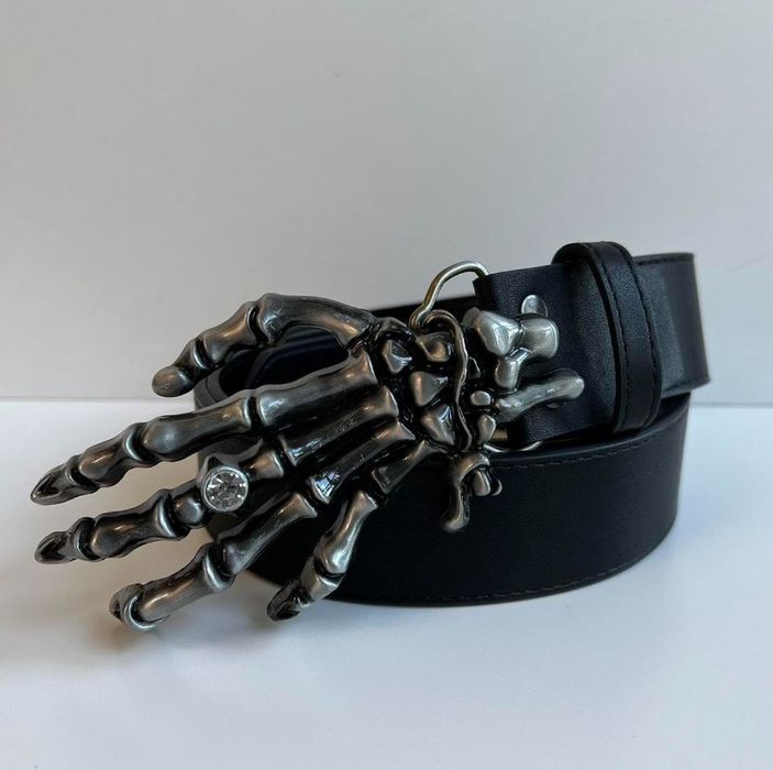 Vintage Y2K 2000s vintage style skeleton grunge goth emo black belt ...