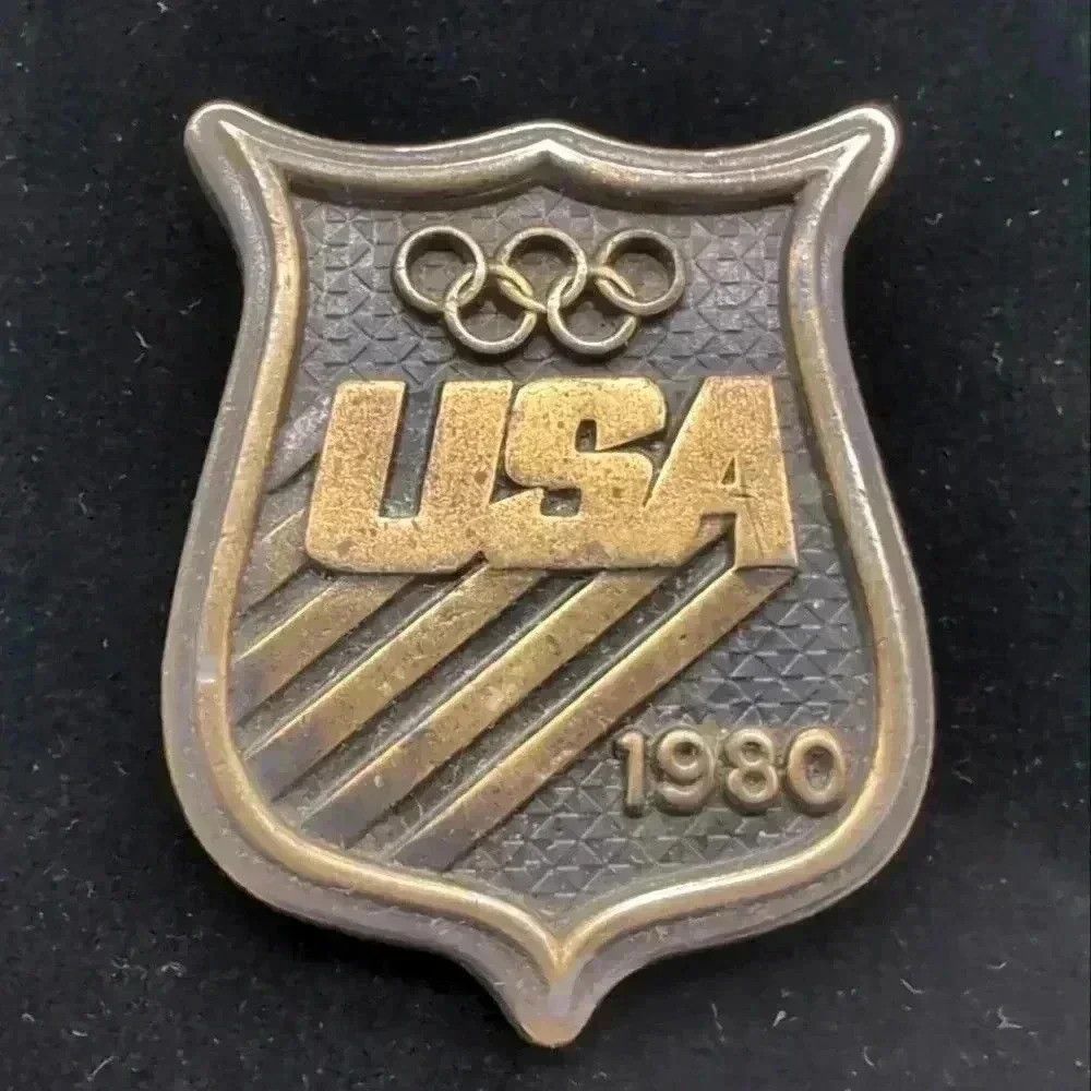 Vintage 1980 USA Olympic Games rings on shield BERGAMOT BRASS WORKS | Grailed