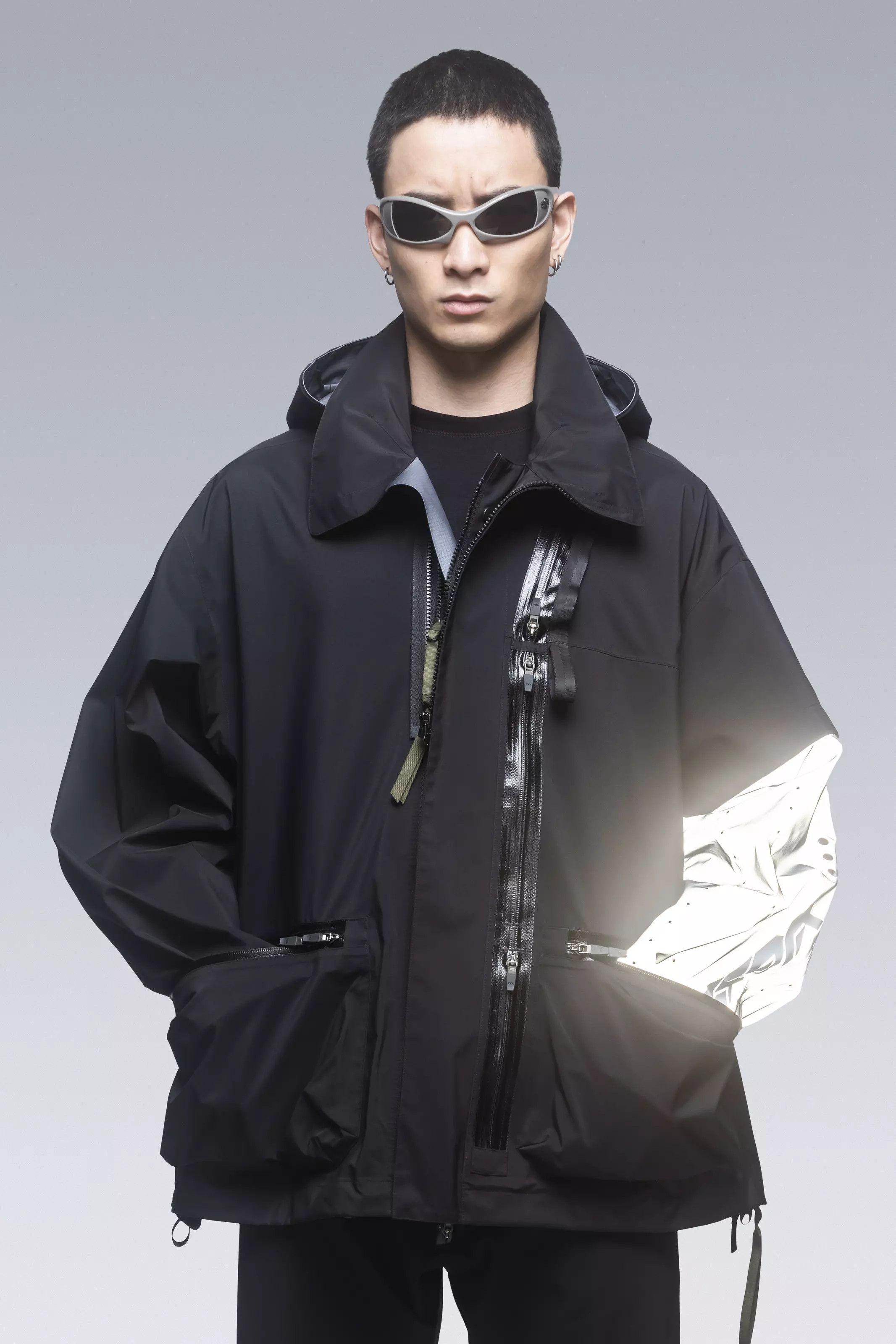 Acronym J115-gt 3l Gore-tex Pro Interops Jacket in Black & Silver | Grailed