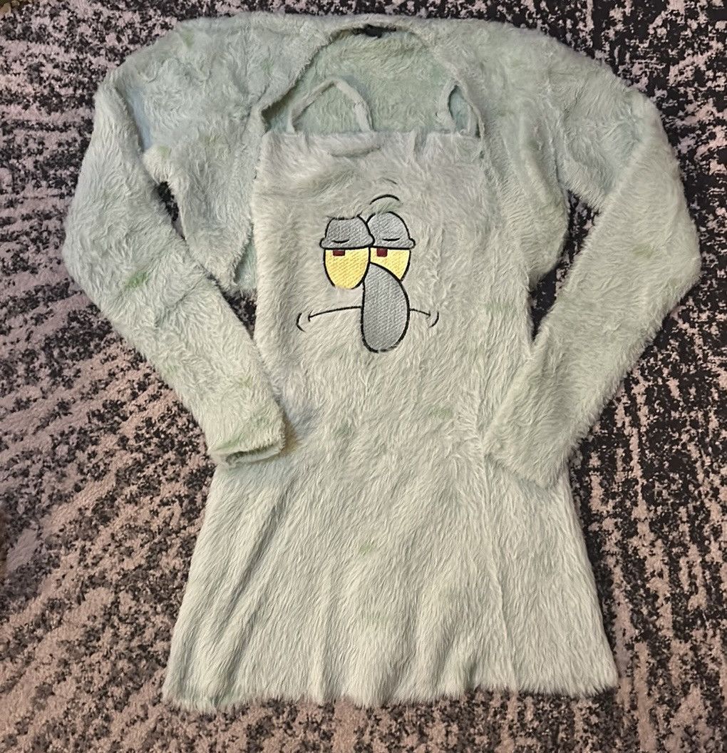 Dolls Kill Dollskill Spongebob Squidward Soak Up My Love Shrug Dress ...