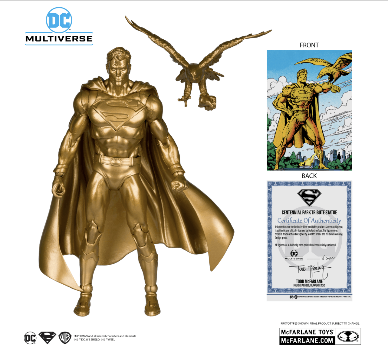 Dc Comics SDCC 2024 Superman Centennial Park Tribute Statue Gold Label ...