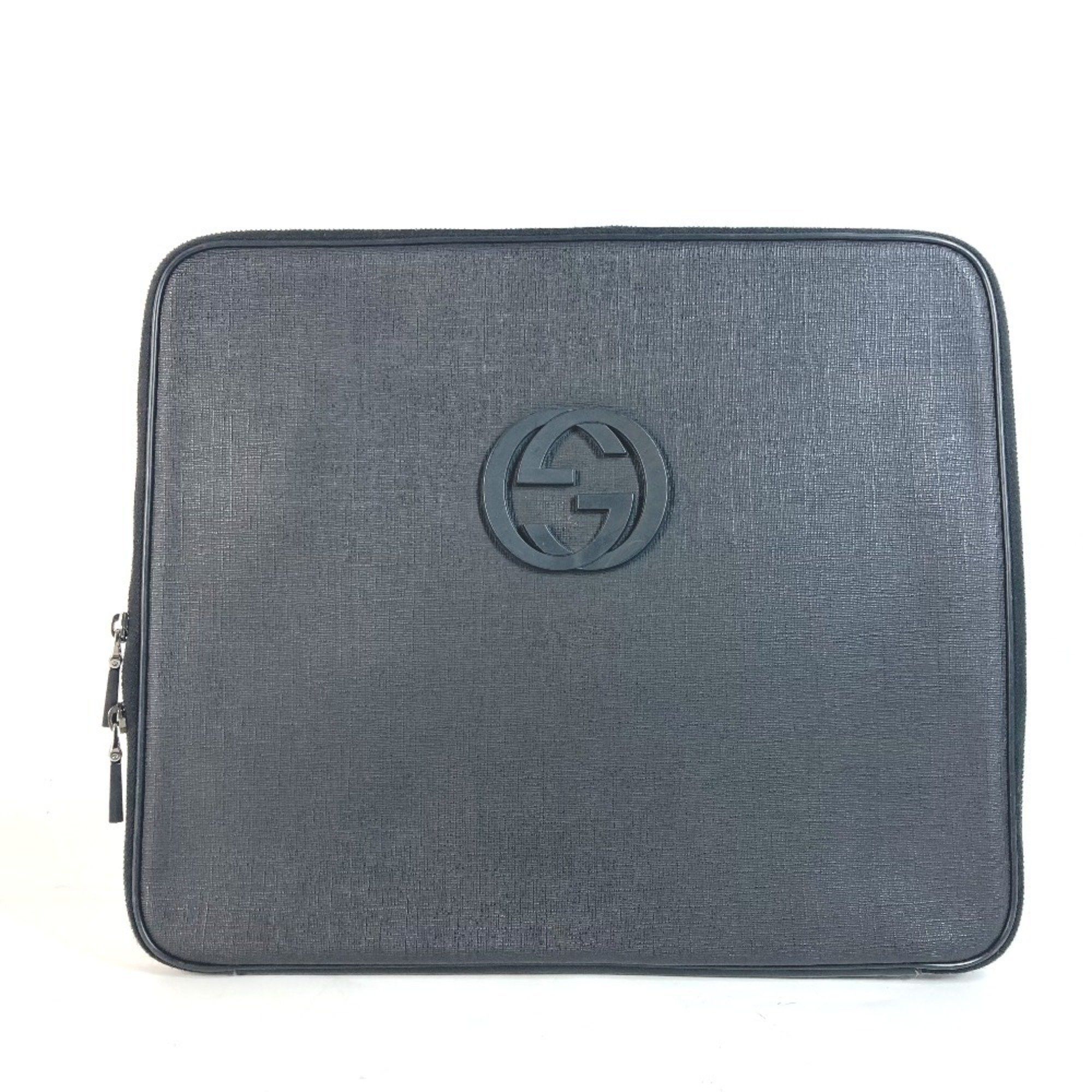 Gucci GUCCI 194297 Interlocking G PC Case Computer Bag Clutch Leather ...