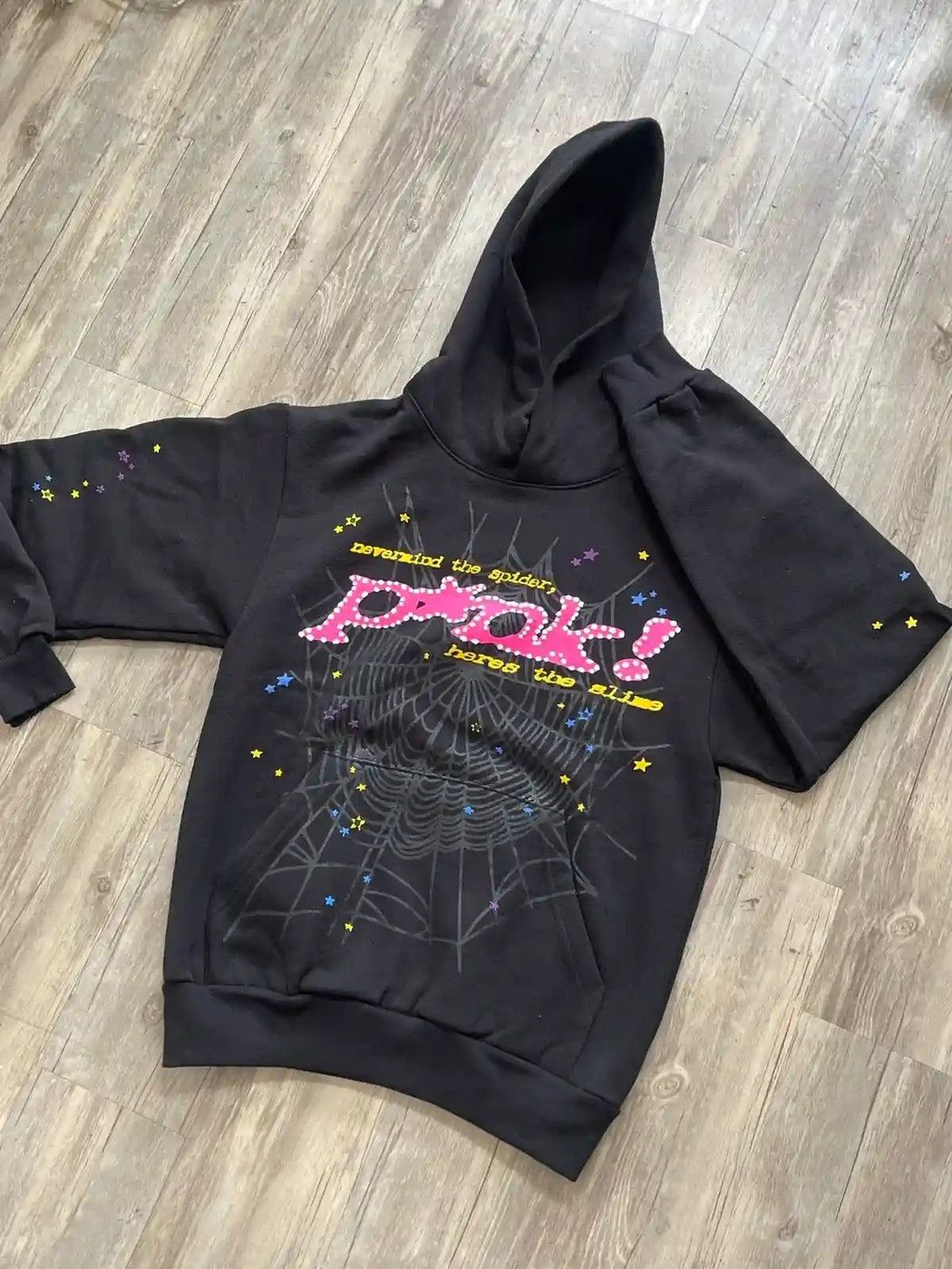 Spider Worldwide Sp5der Punk Hoodie Black W/ Goat Receipt | Grailed