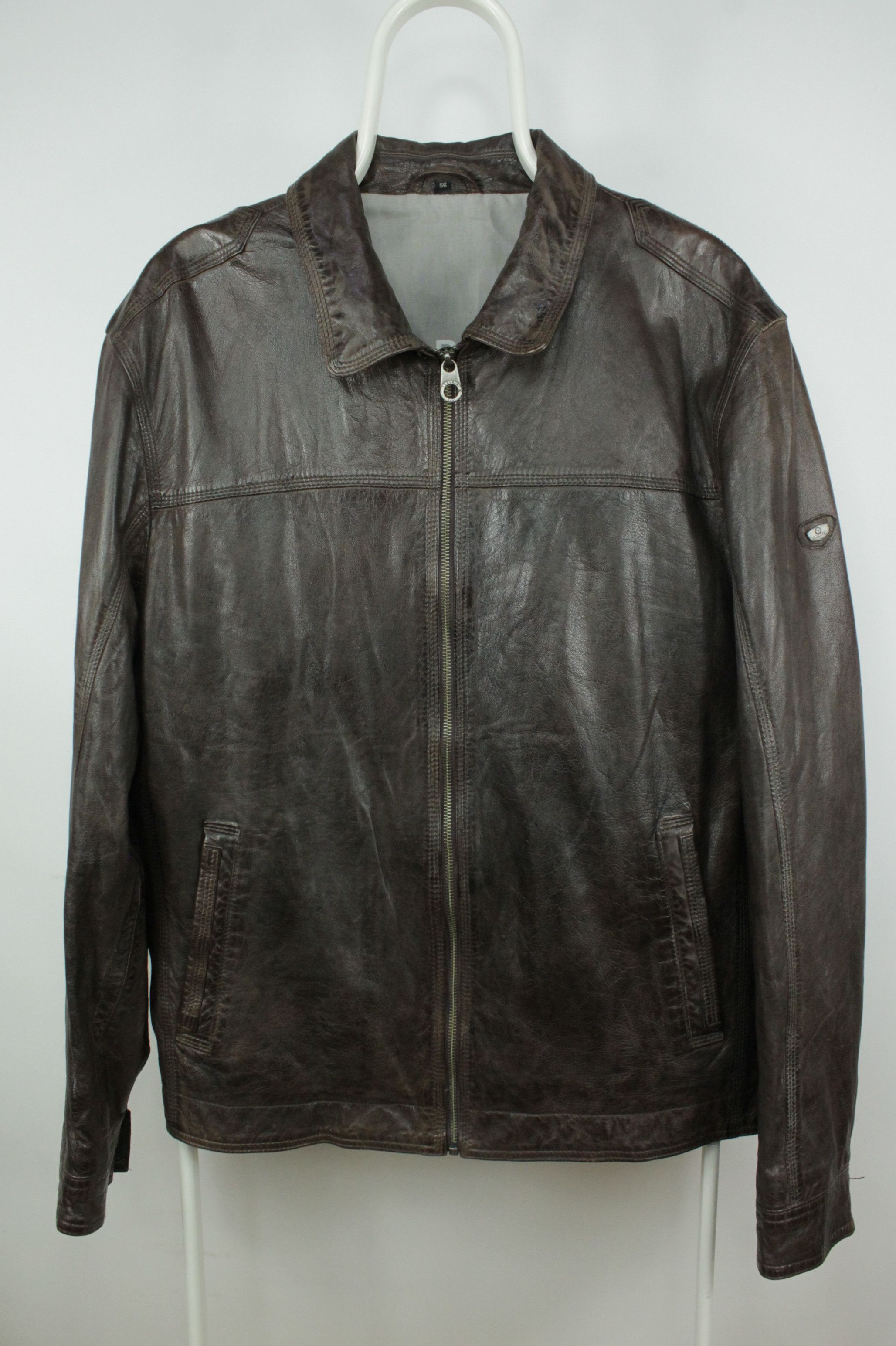 Designer × Leather Jacket × Streetwear Trapper Stallone Brown Lamb ...