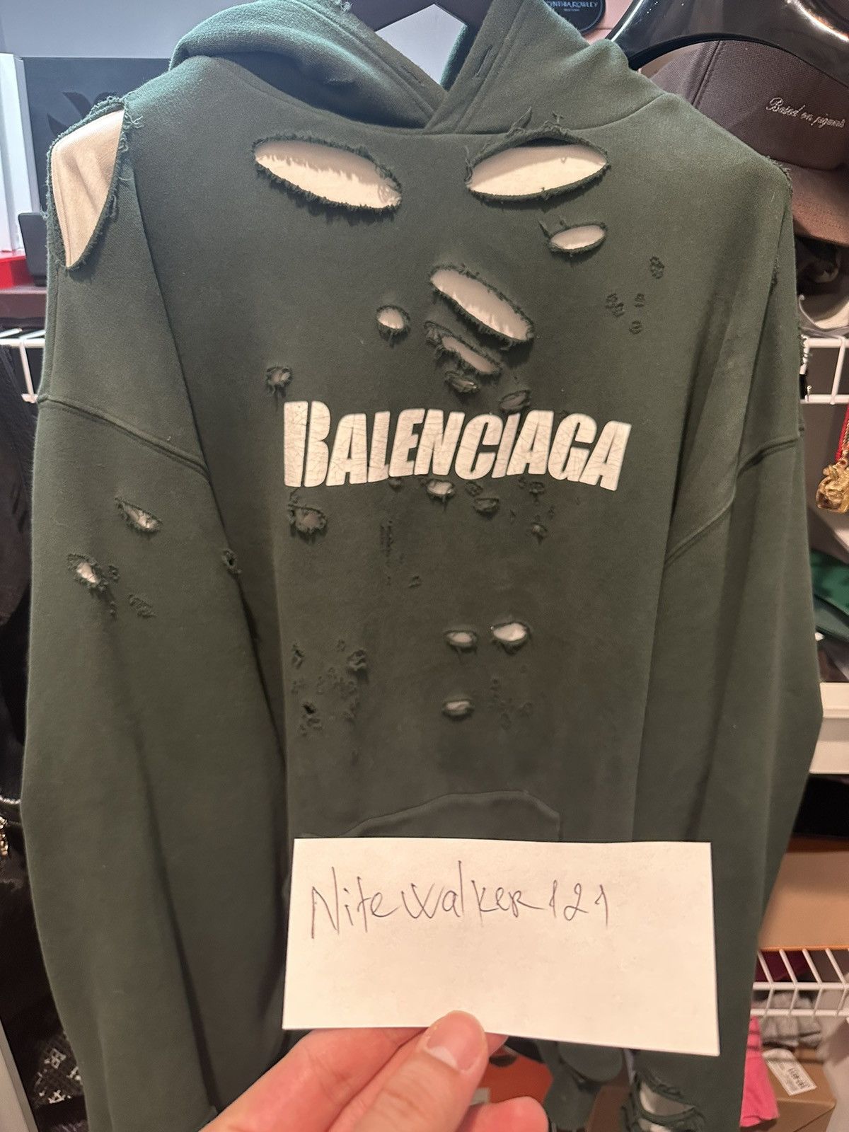 Balenciaga Balenciaga Destroyed Hoodie | Grailed