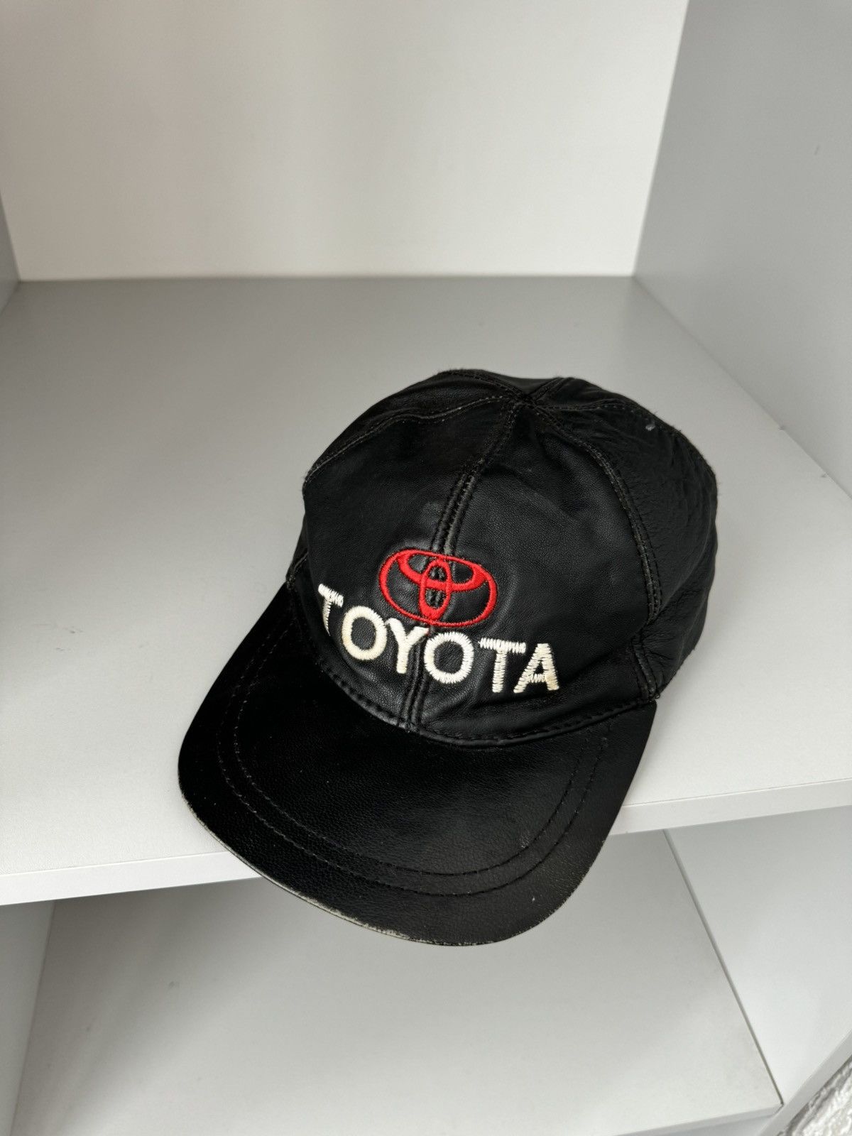 Leather × Racing × Vintage Toyota Racing Vintage Logo Leather Cap | Grailed