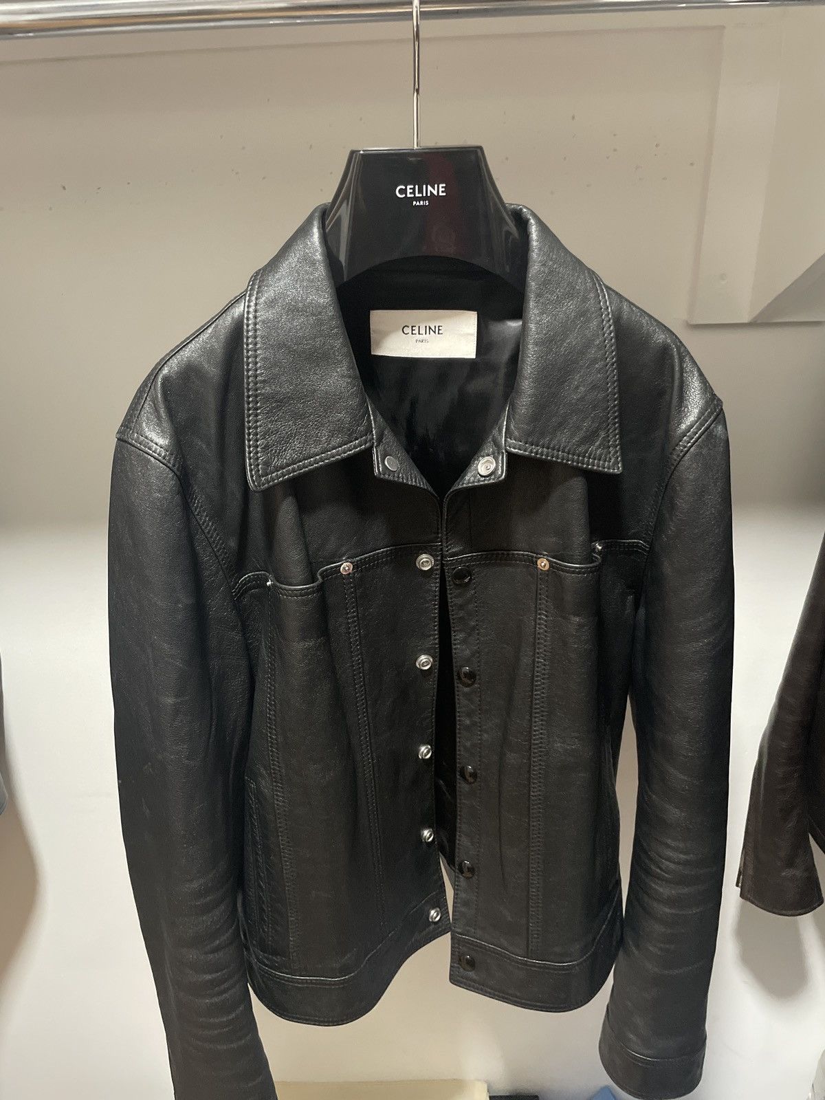 Celine Celine Hedi Slimane leather jacket | Grailed