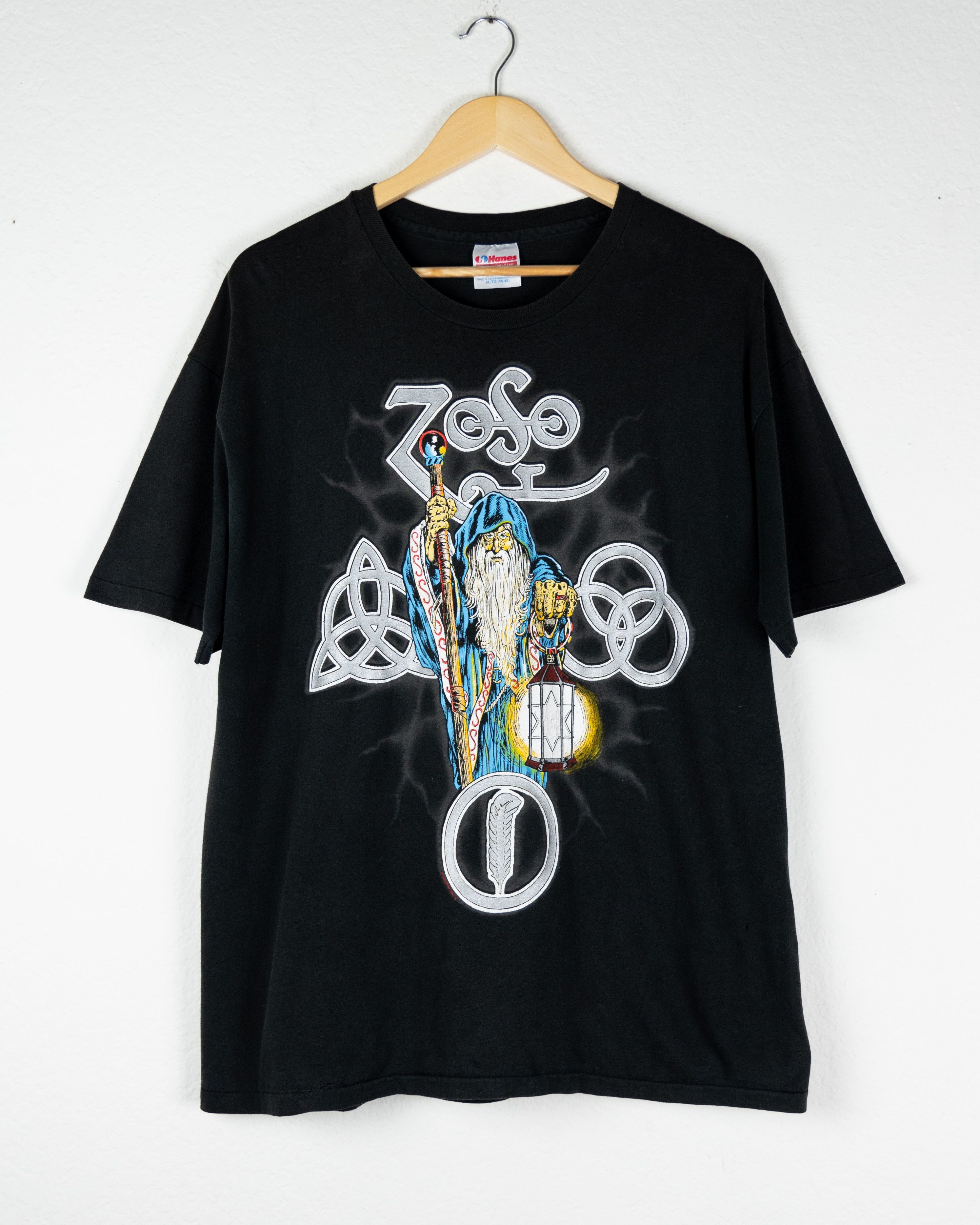 Band Tees × Led Zeppelin × Vintage 1980s Led Zeppelin Zoso Wizard ...