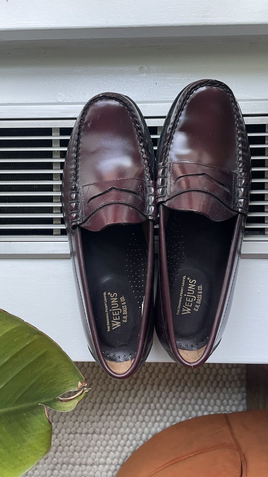Gh Bass And Co Gh Bass Weejuns Loafer In Burgundy Grailed