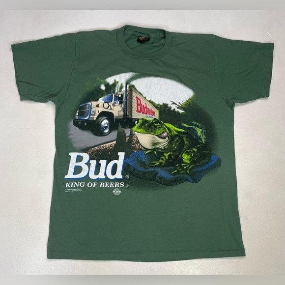 Vintage VINTAGE Budweiser Bud King Of Beers 1995 Graphic t-shirt 90s ...