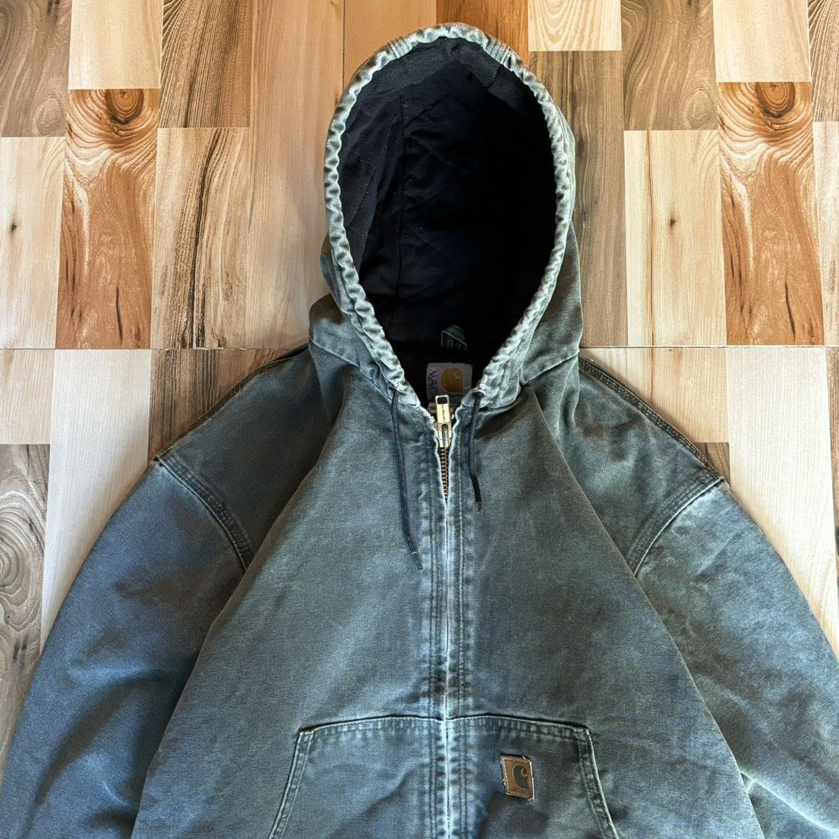 Carhartt × Streetwear × Vintage Crazy Vintage Faded Carhartt Hooded ...