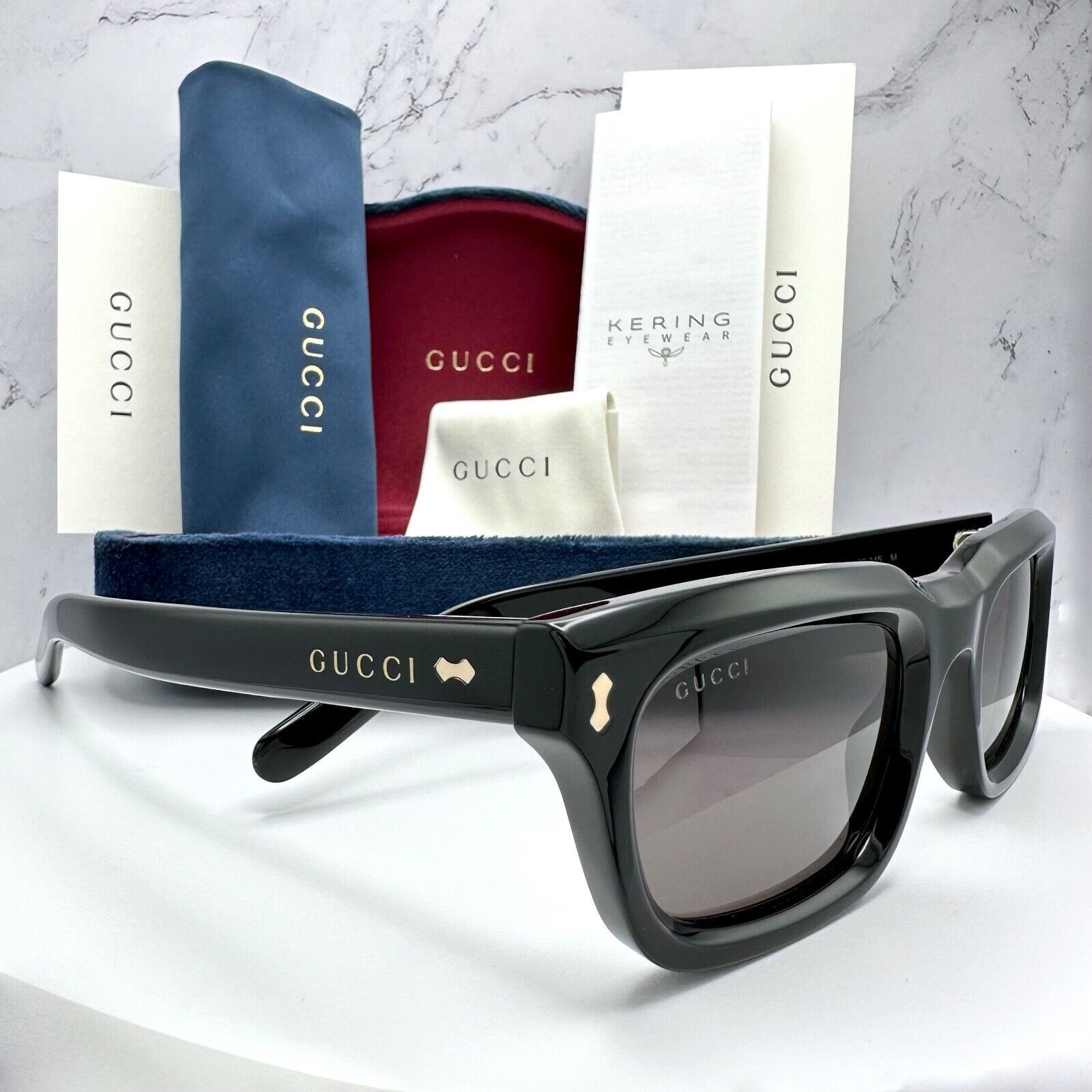 Gucci Gucci Black Sunglasses Gold Logo Rivetto Collection | Grailed