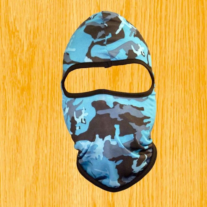 Streetwear Blue Camo Tactical Trap Ski Mask Designer Streetwear Balacla ...