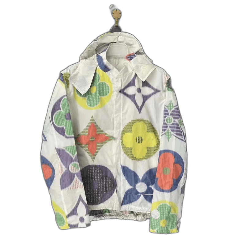Louis Vuitton Louis Vuitton LV three-floral hooded hardshell jacket ...