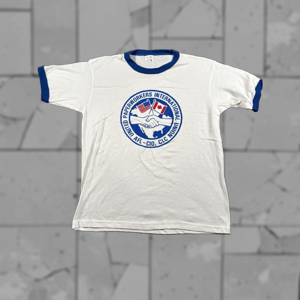 Vintage Paper Workers Union Mens Large Vintage 80s USA Single Stitch ...