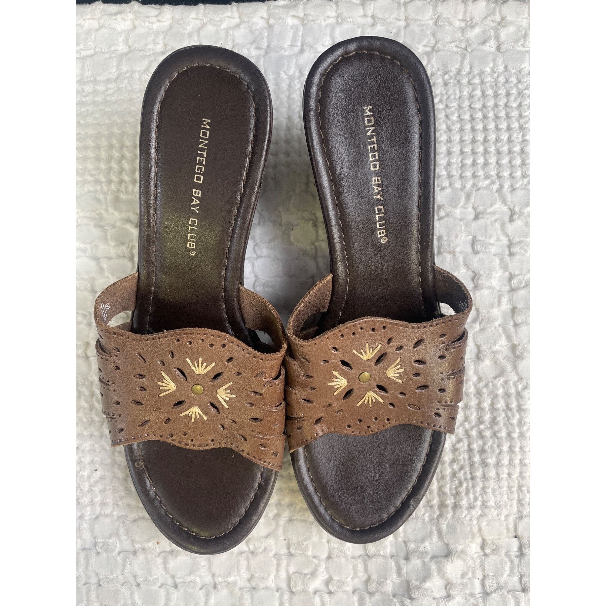 Other Montego Bay Club Women's Brown Shoes/ Sandals Heel 3.5" Size ...