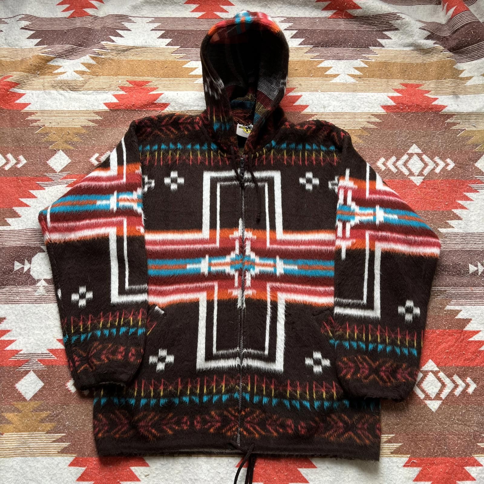 Earth Ragz × Vintage Vintage Y2K Baggy Earth Ragz Aztec Western Jacket ...
