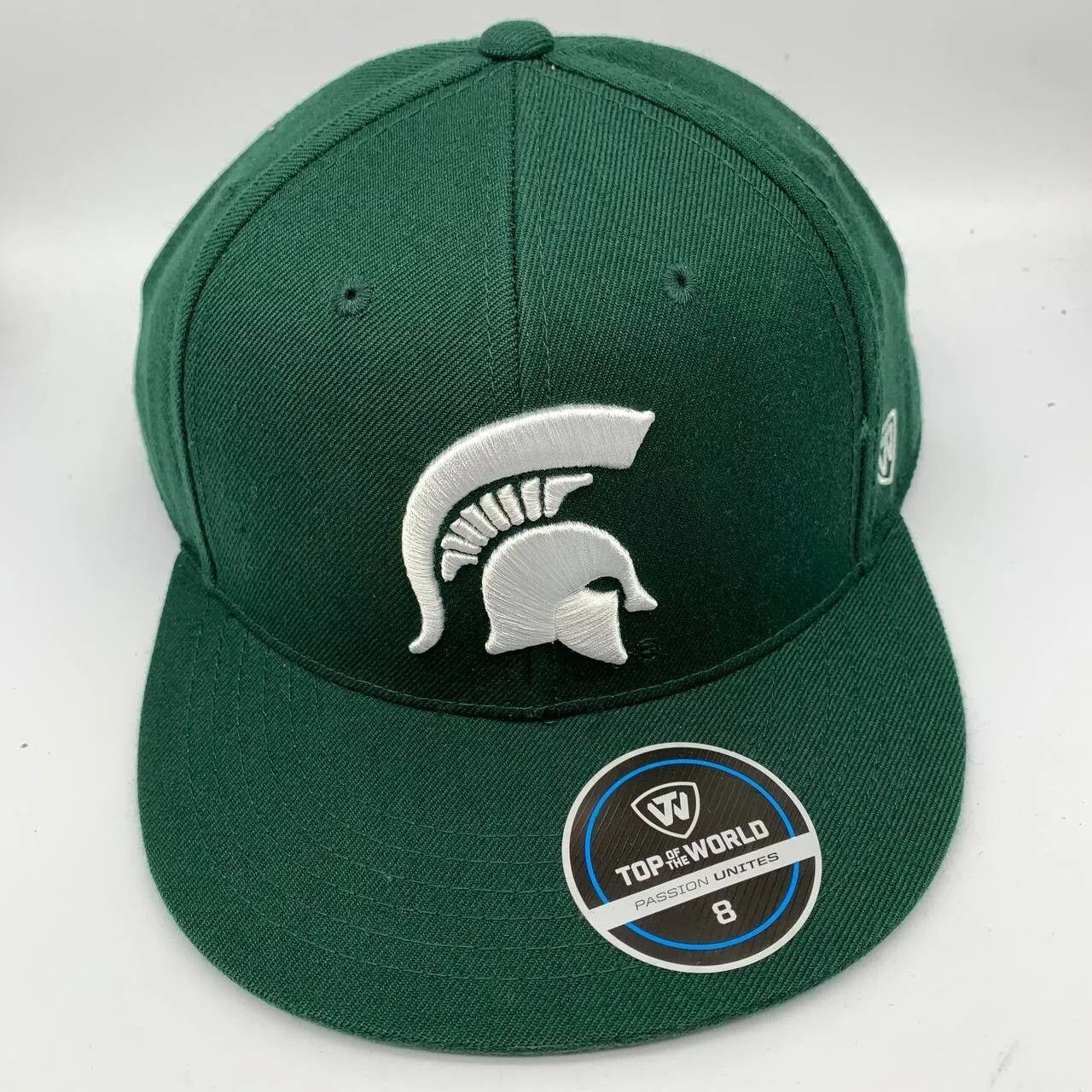 Top Of The World Michigan State Spartans 8 Hat Fitted Cap Green New Men ...