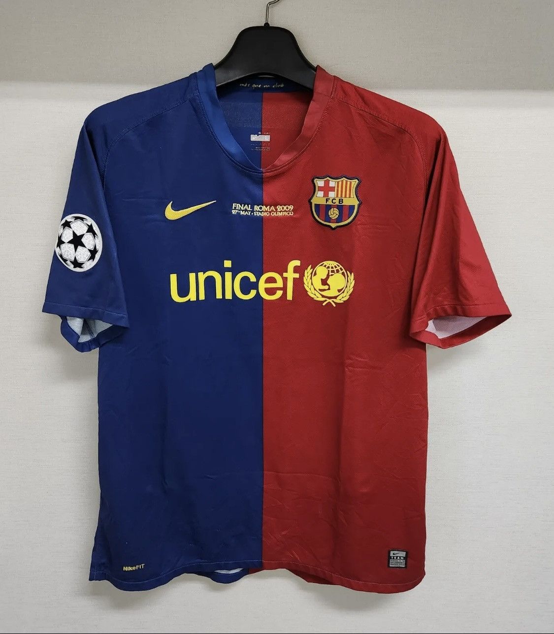 Nike × Vintage Messi Barcelona 2008-2009 UCL Final Football Jersey ...
