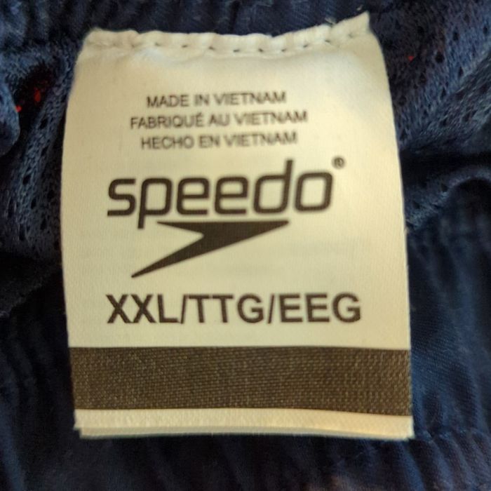 Speedo SPEEDO Navy Blue Orange Men's Swim Trunks XXL Summer | Grailed