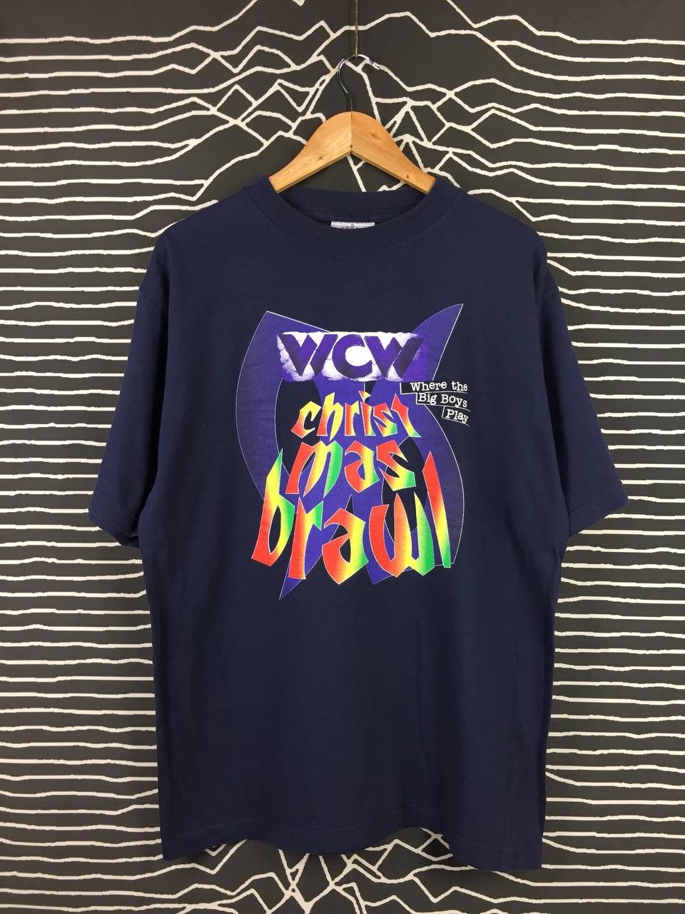 Vintage Vtg 90s WCW Christmas Brawl Where The Big Boys Plays VIP Tee ...
