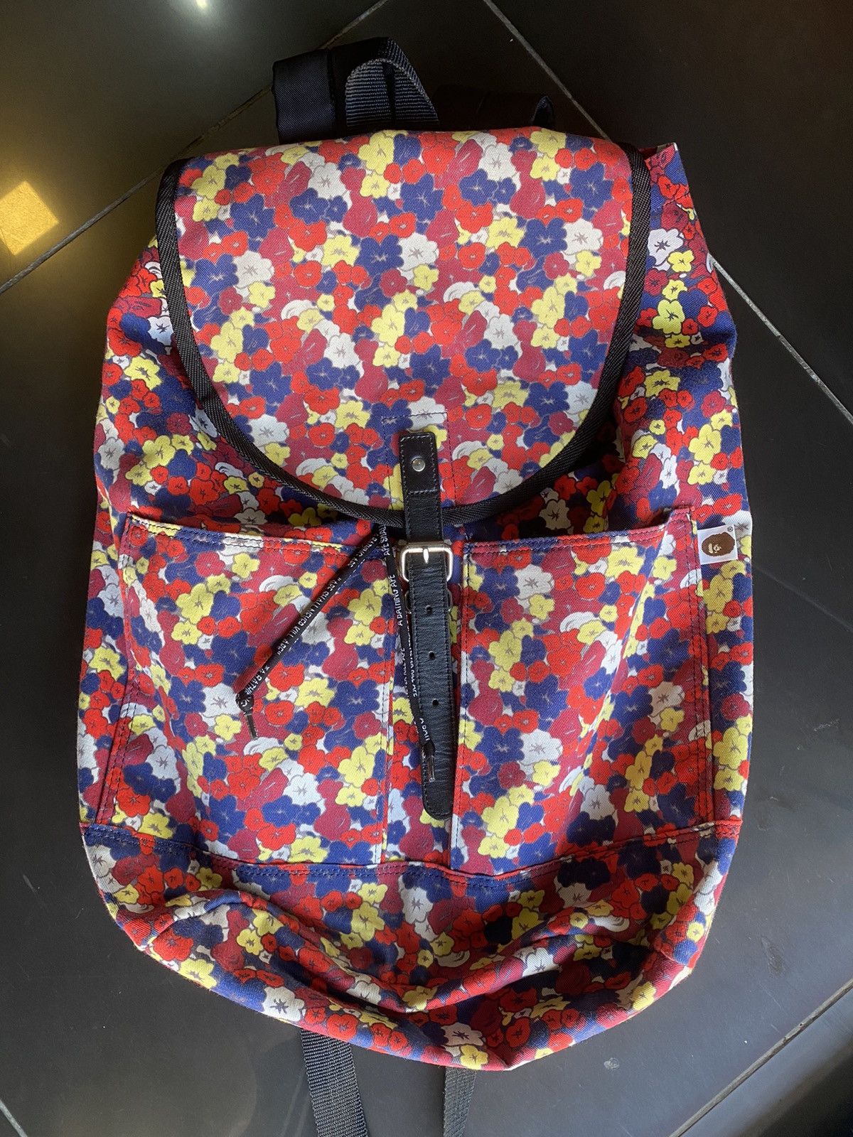 Bape Flowers Backpack | Grailed
