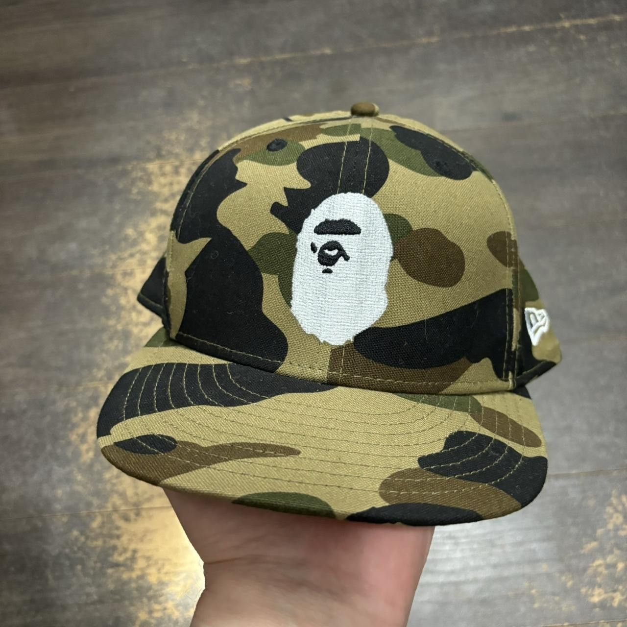 Bape × New Era Classic a bathing ape camo new era fitted hat | Grailed