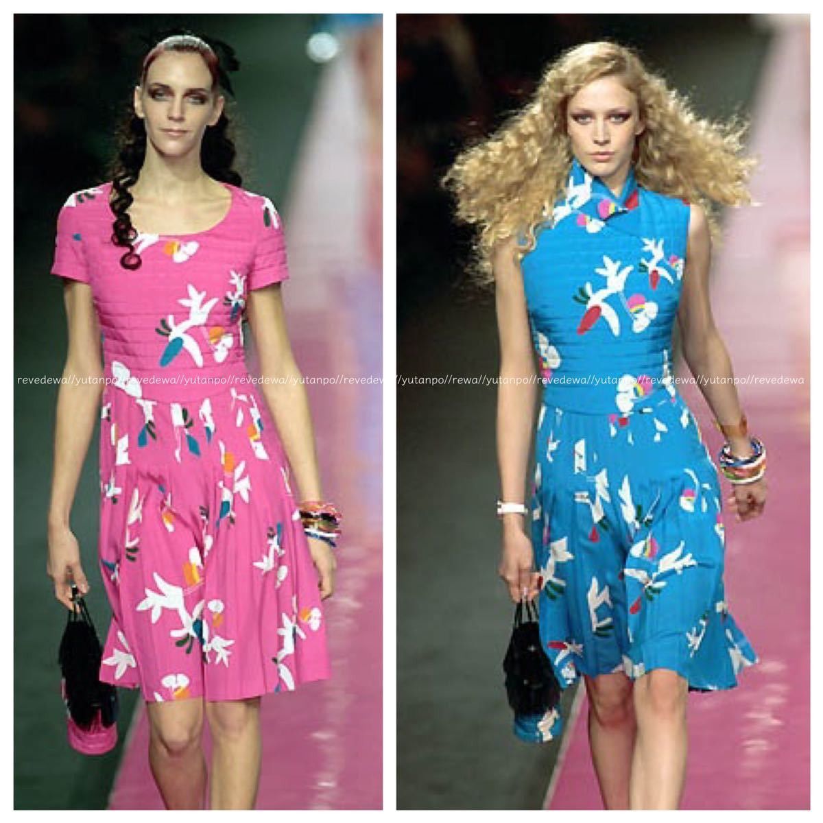 Chanel CHANEL Quilted Short Sleeve Floral One Piece Dress Pink | Grailed