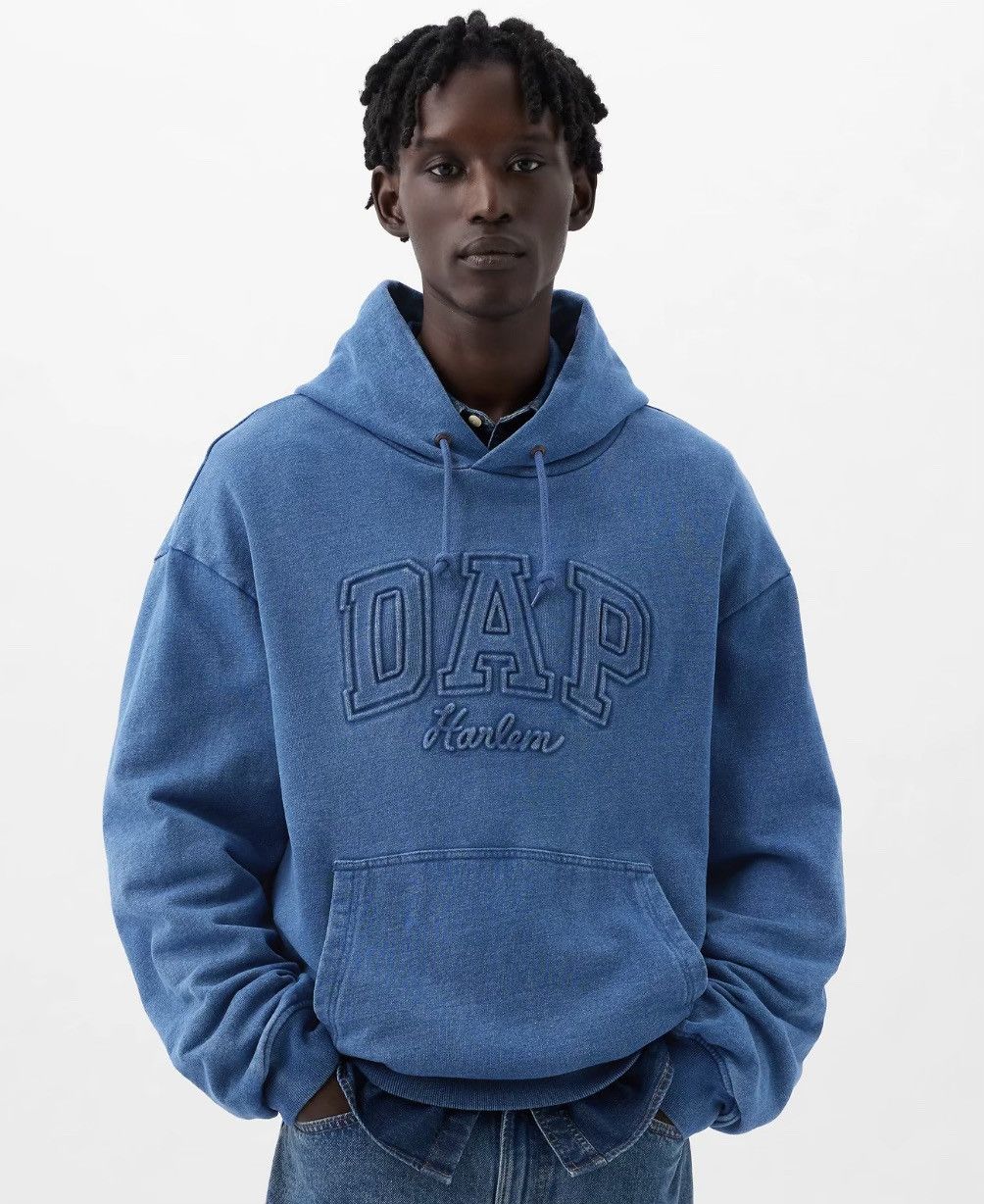 Dapper Dan × Gap DAP X GAP Denim Logo Hoodie | Grailed