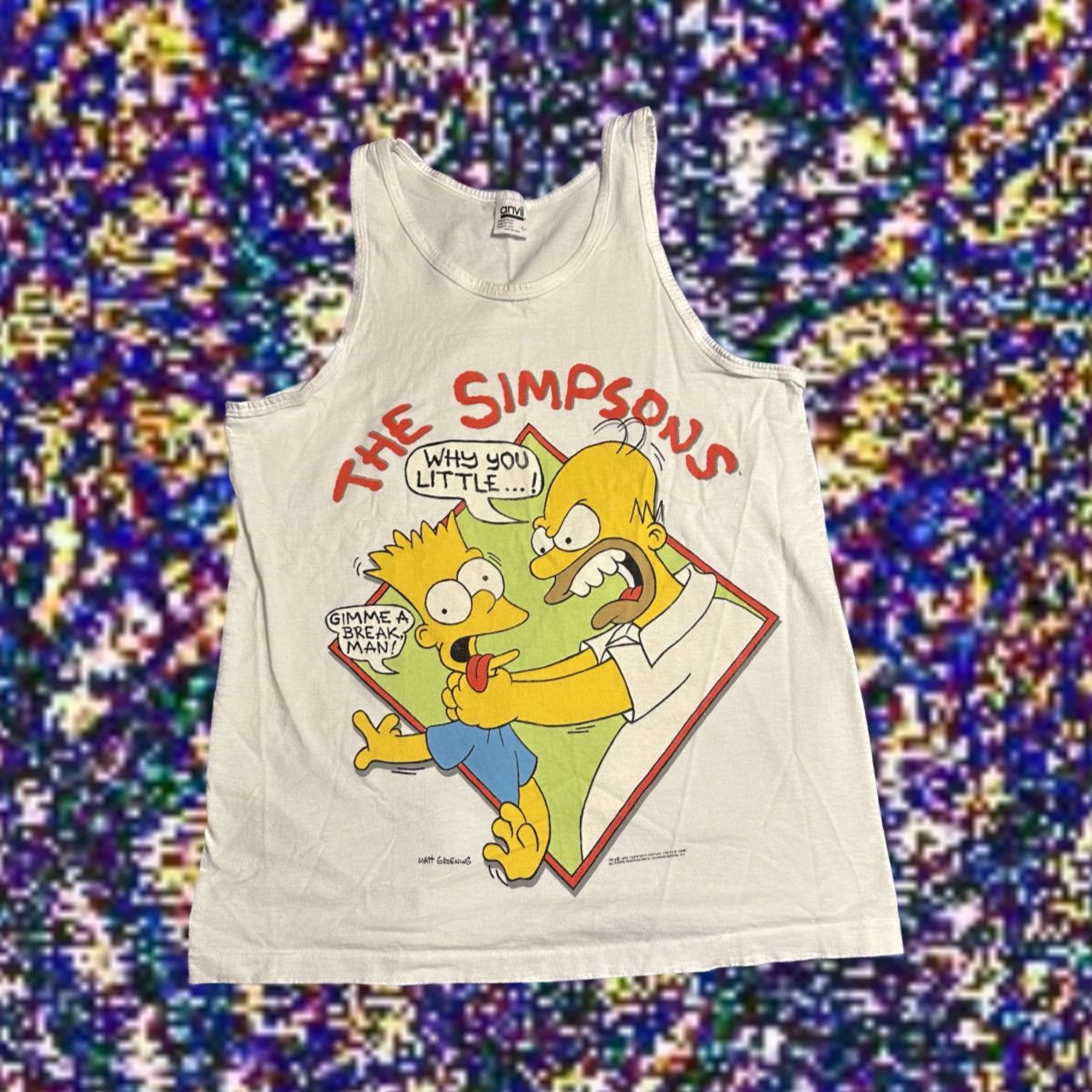 The Simpsons × Vintage Vintage 1990 The Simpsons Tank | Grailed