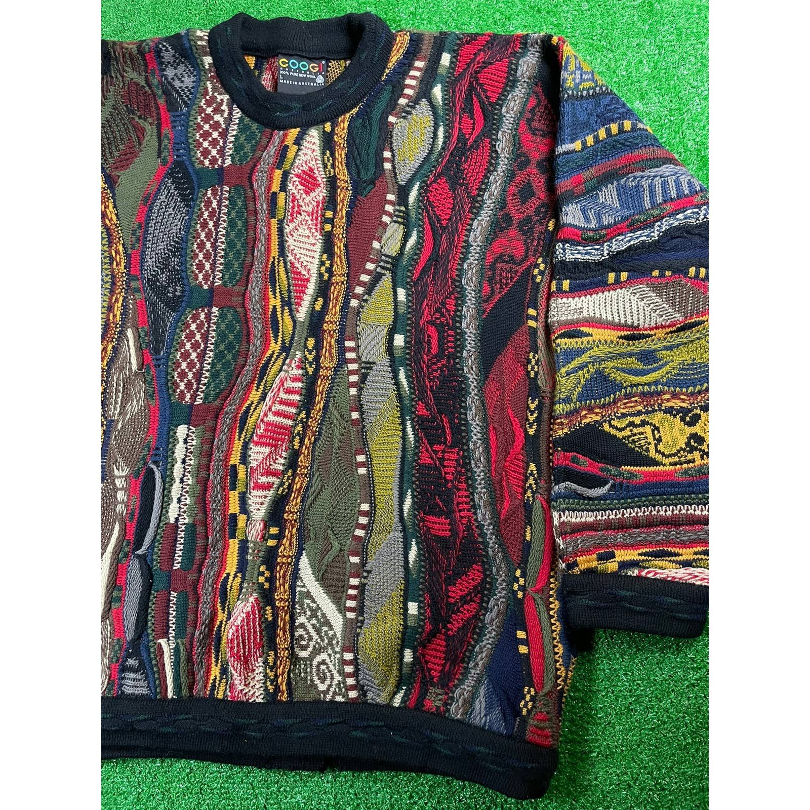 Coogi × Vintage Vintage 90s Coogi Biggie Smalls Knit Large Crewneck ...